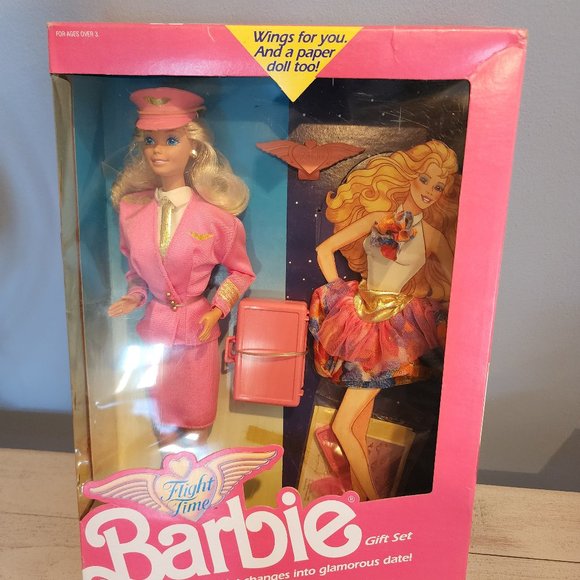 Barbie | Toys | Vintage 989 Flight Time Barbie Gift Set Nib | Poshmark